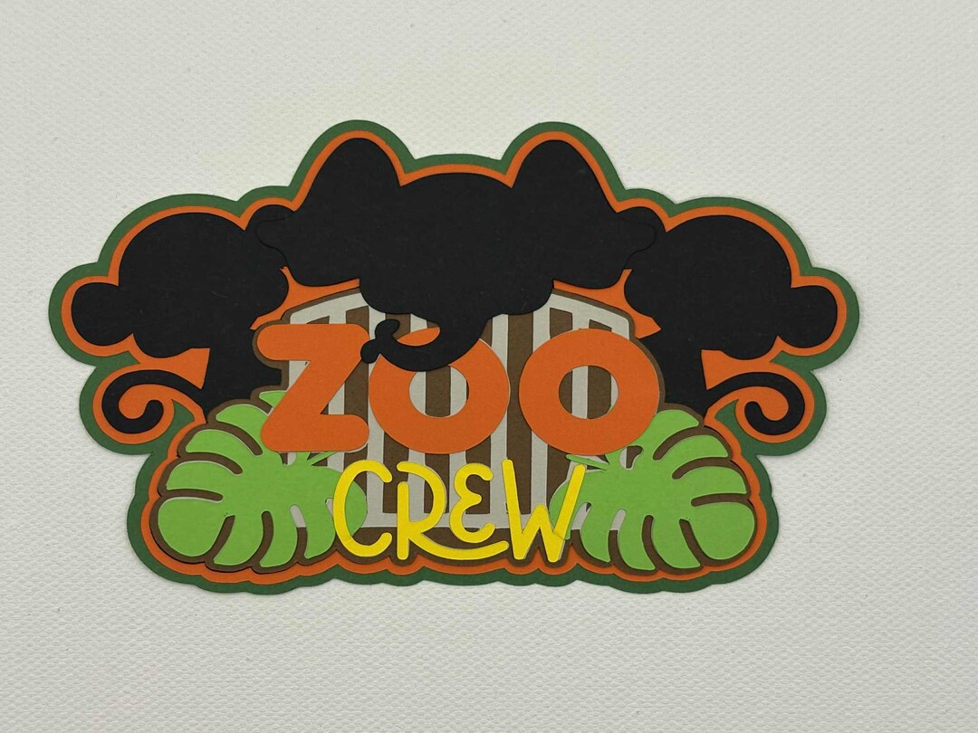 Zoo Crew Title Die Cut, Zoo Scrapbook, Paper Piecings - Etsy
