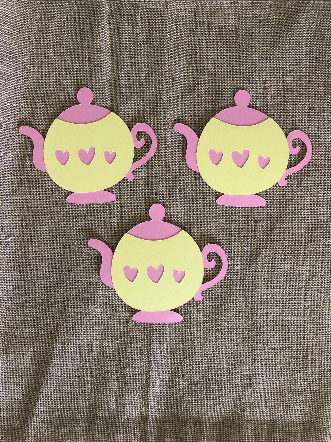 Teapot Die Cut Set of 3, Teapot Party, Teapot Birthday, Teapots, - Etsy