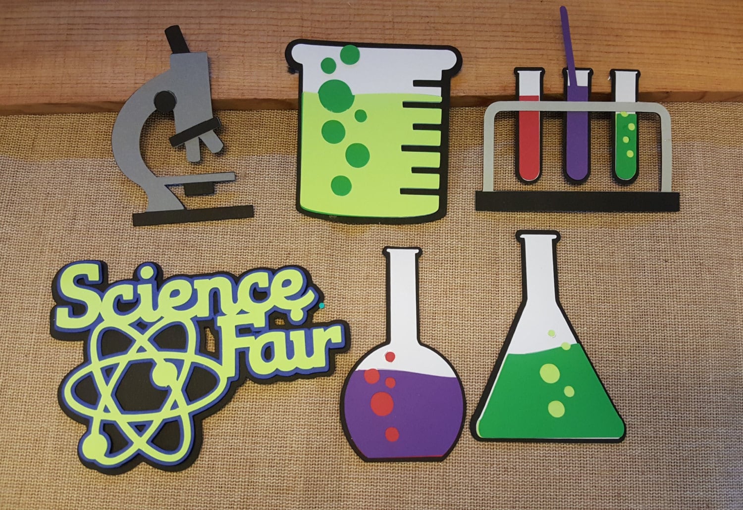 Science Fair Die Cut Set Of - Etsy