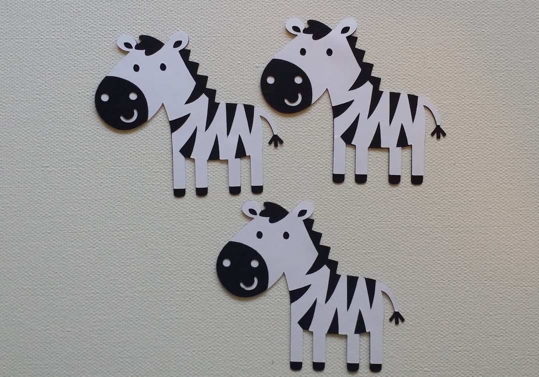 Zebra Die Cut Set of 3 - Etsy