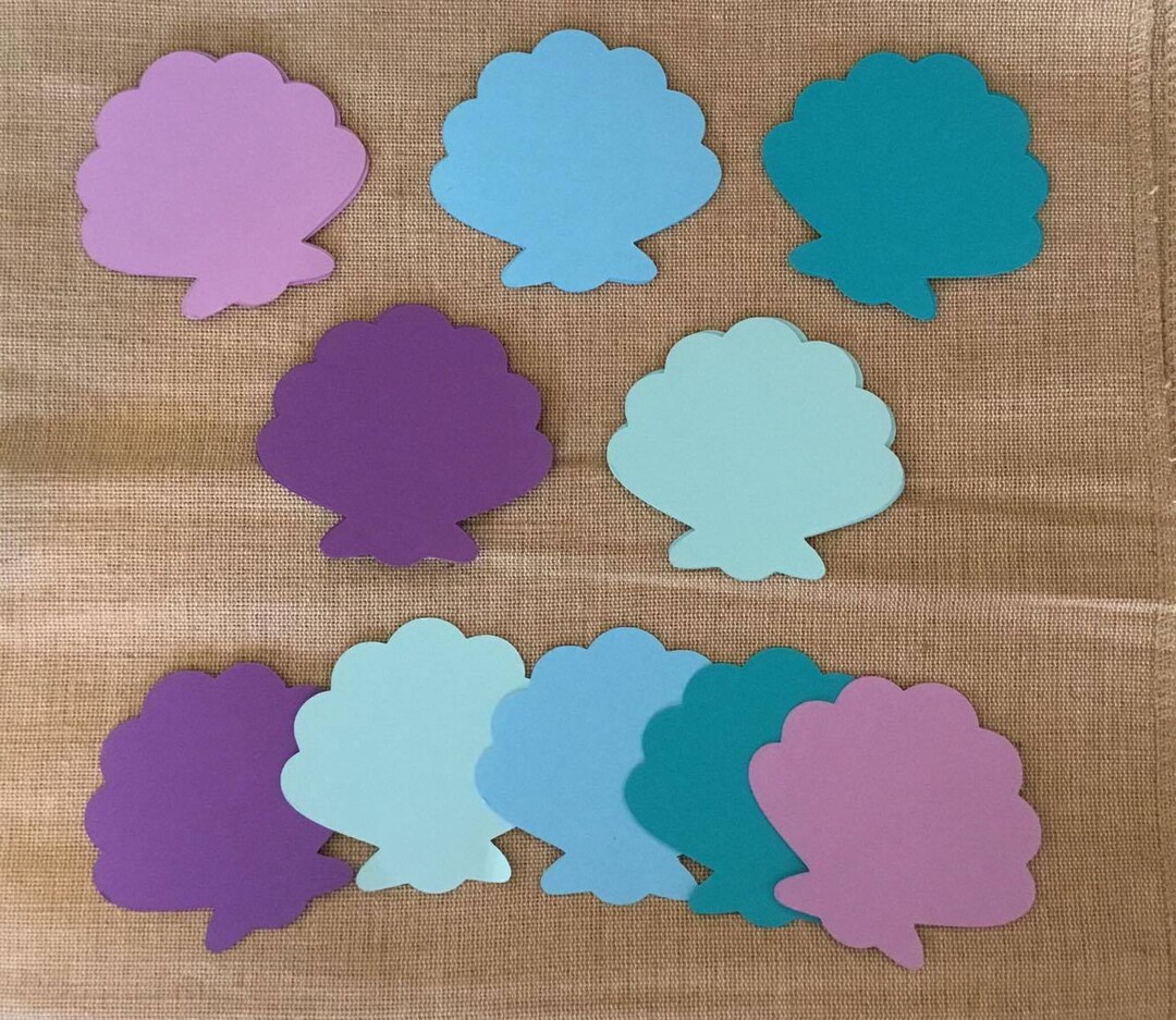 Sea Shell Die Cut Set of 25, Mermaid Party, Mermaid Party Decor, Under ...