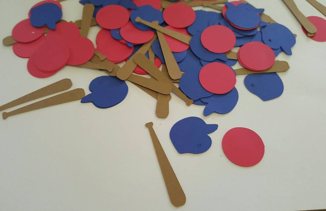 150 Piece Baseball Confetti, Sports Confetti, Bat, Baseball, Helmet ...