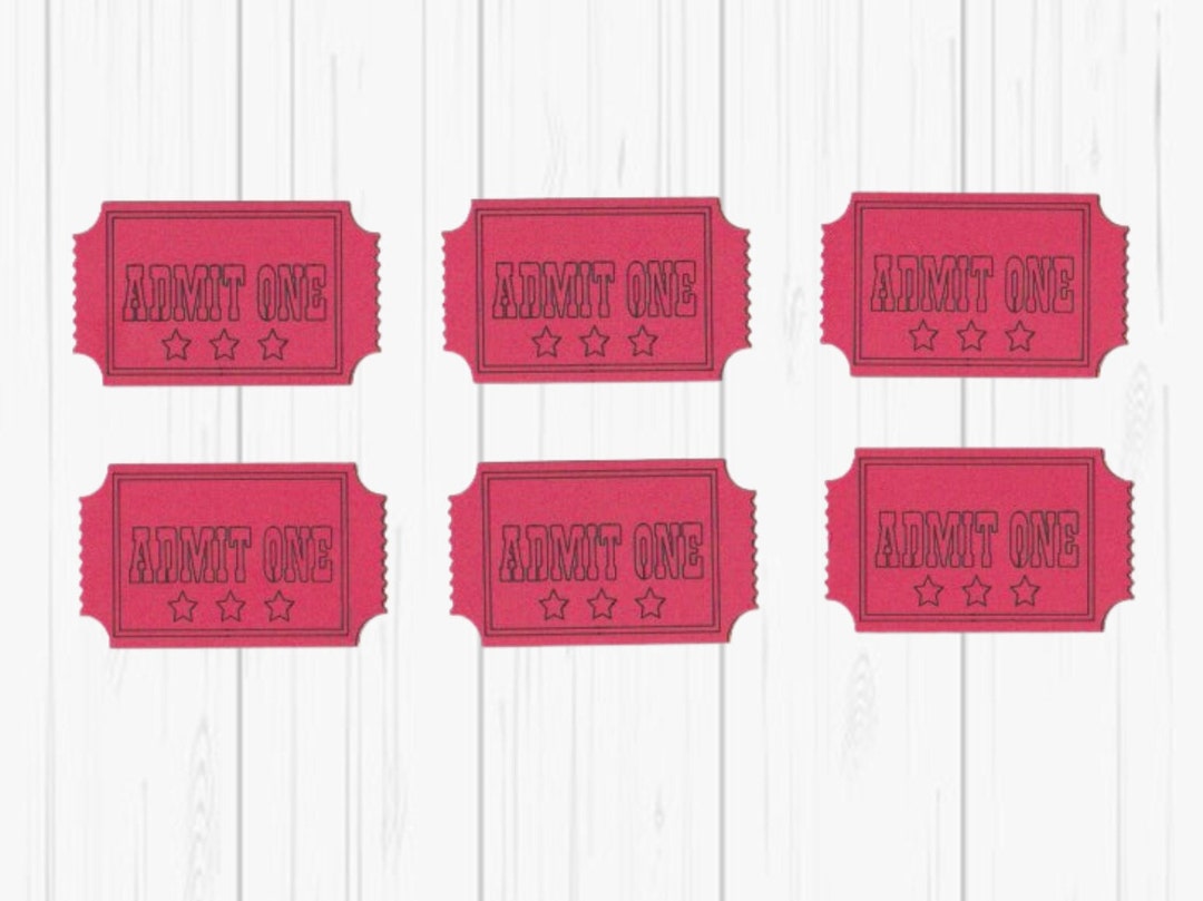 Set of 12 Admit One Ticket, Carnival Tickets, Carnival Party, Carnival ...