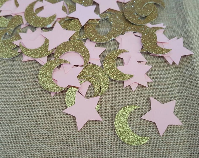 Twinkle Twinkle Little Star Confetti/ Moon and Star Confetti/50 Pieces ...