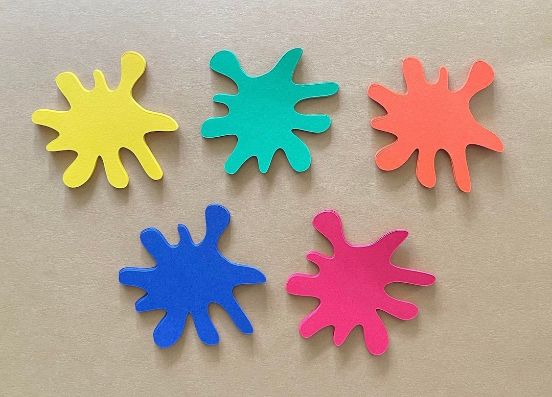 Paint Splatter Die Cut Set of 25, Paint Party, Artist Party, Paint ...