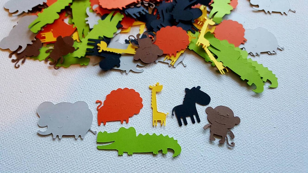 150 Piece Zoo Confetti, Zoo Birthday Party, Zoo Baby Shower, Confetti ...