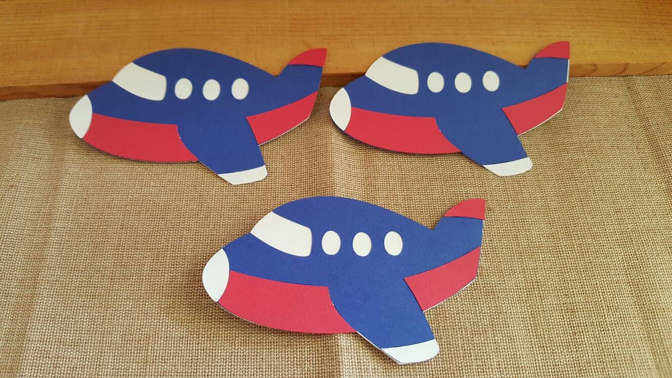 Airplane #2 Die Cut Set of 3 - Etsy