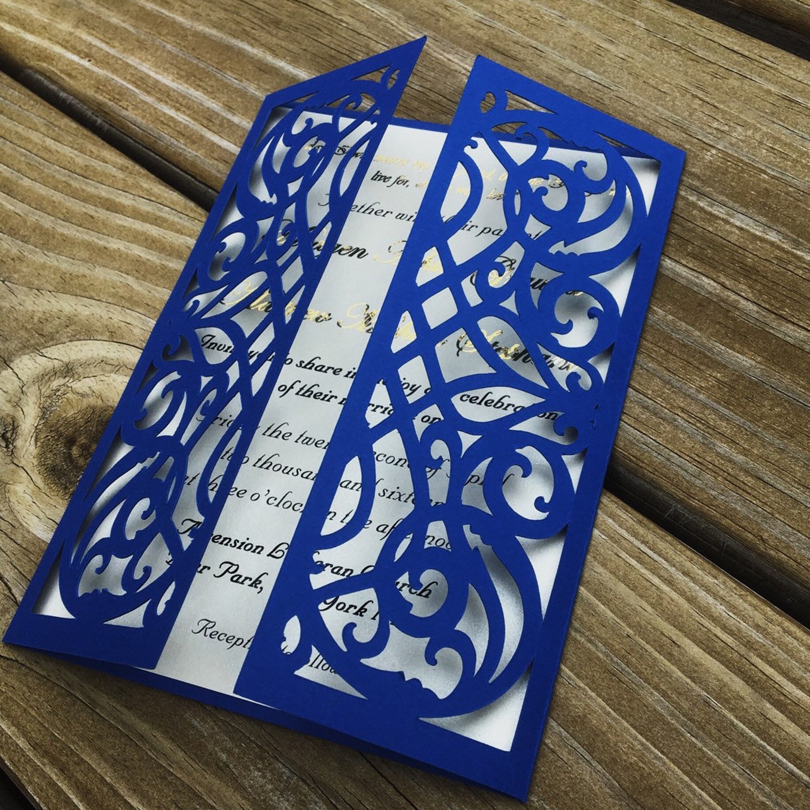 Scroll Design Wedding Invitation - Etsy