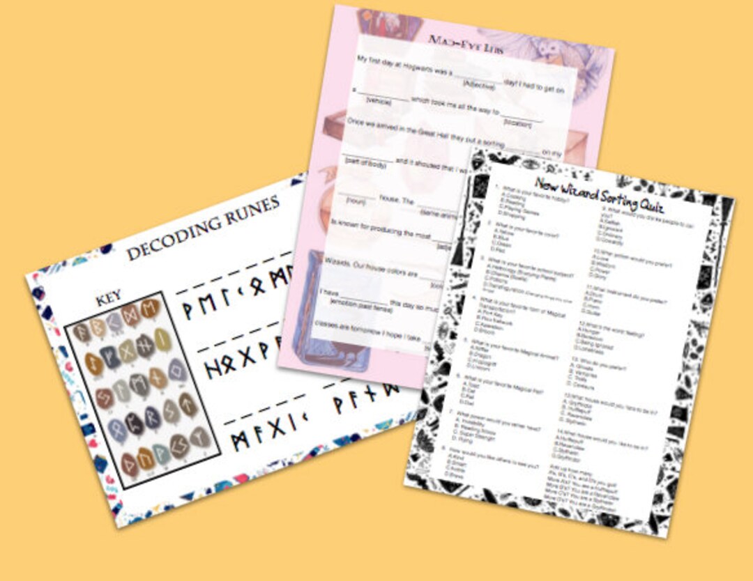 New Wizard Kit (3 Activities) - Etsy