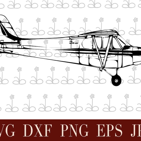 Piper Cub Airplane Svg - Etsy