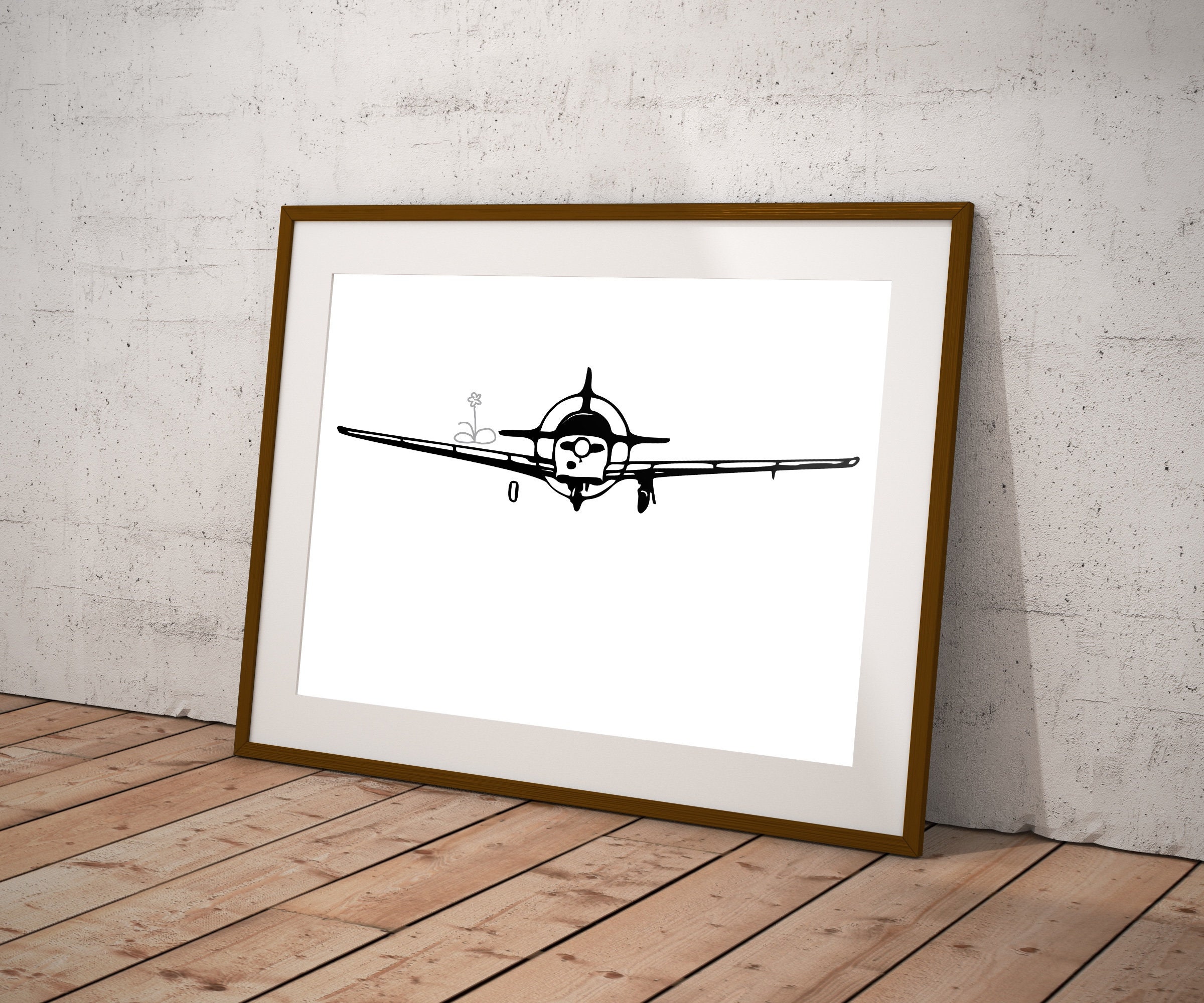 Digital File of a Mooney M20J General Aviation Airplane - Front View ...