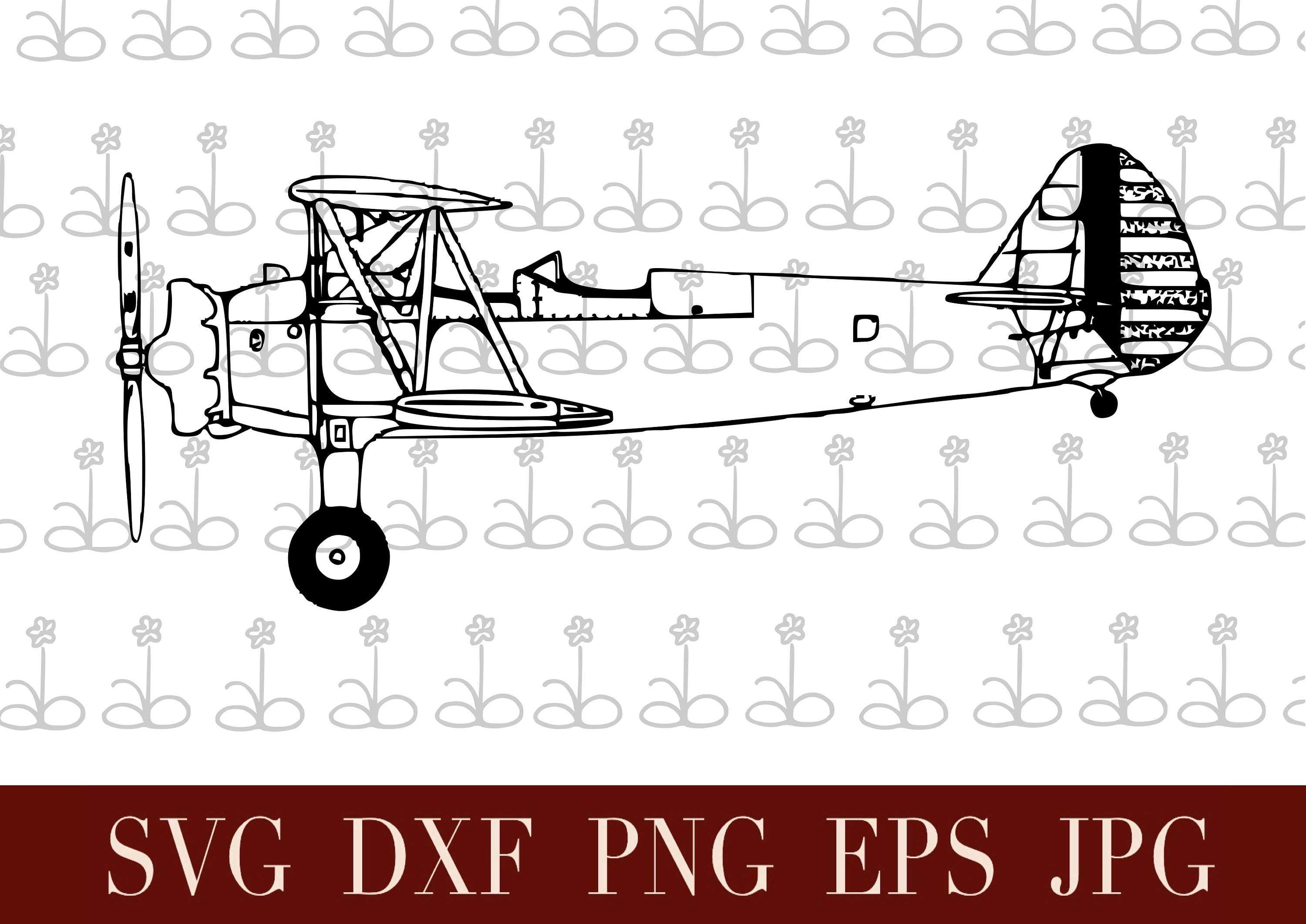 Digital File of Boeing Stearman Vintage Biplane - Digital Download ...