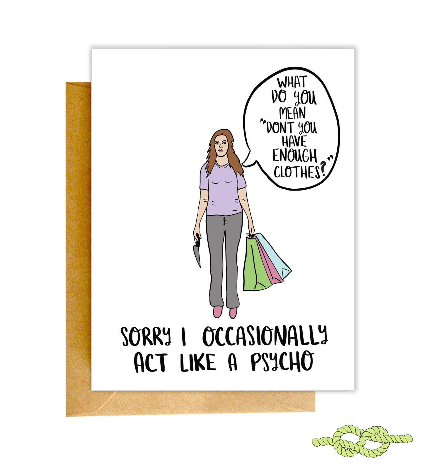 Funny Naughty Card Birthday Card Funny Psycho Card Etsy