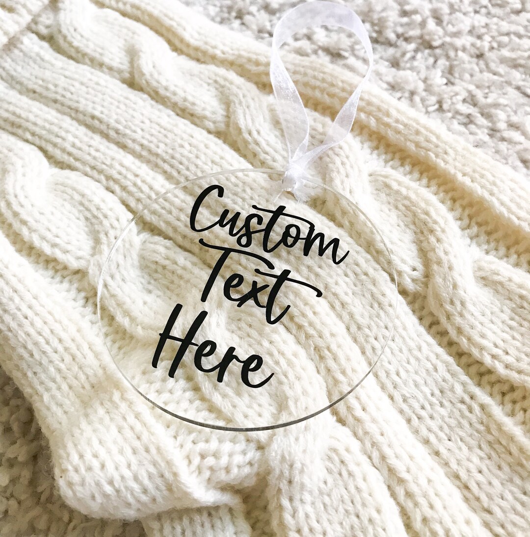 Custom Acrylic Ornament - Create Your Own Ornament - Circular Acrylic ...