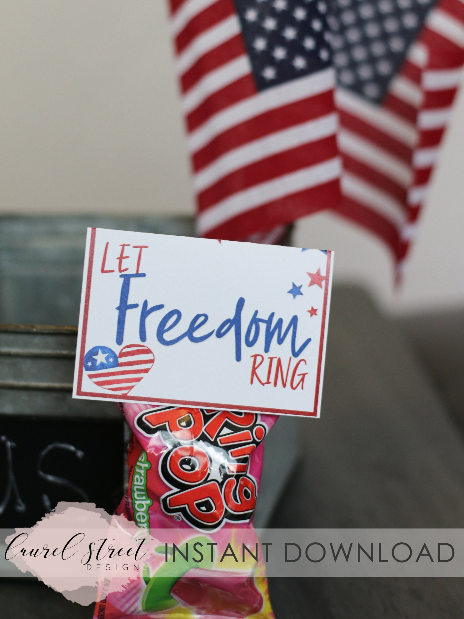 Let FREEDOM Ring Instant Download 4th of July Party Favor | Etsy