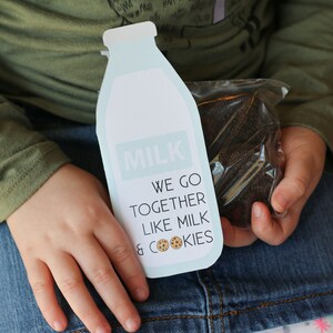 Valentine Printable - We Go Together Like MILK and COOKIES - Instant ...