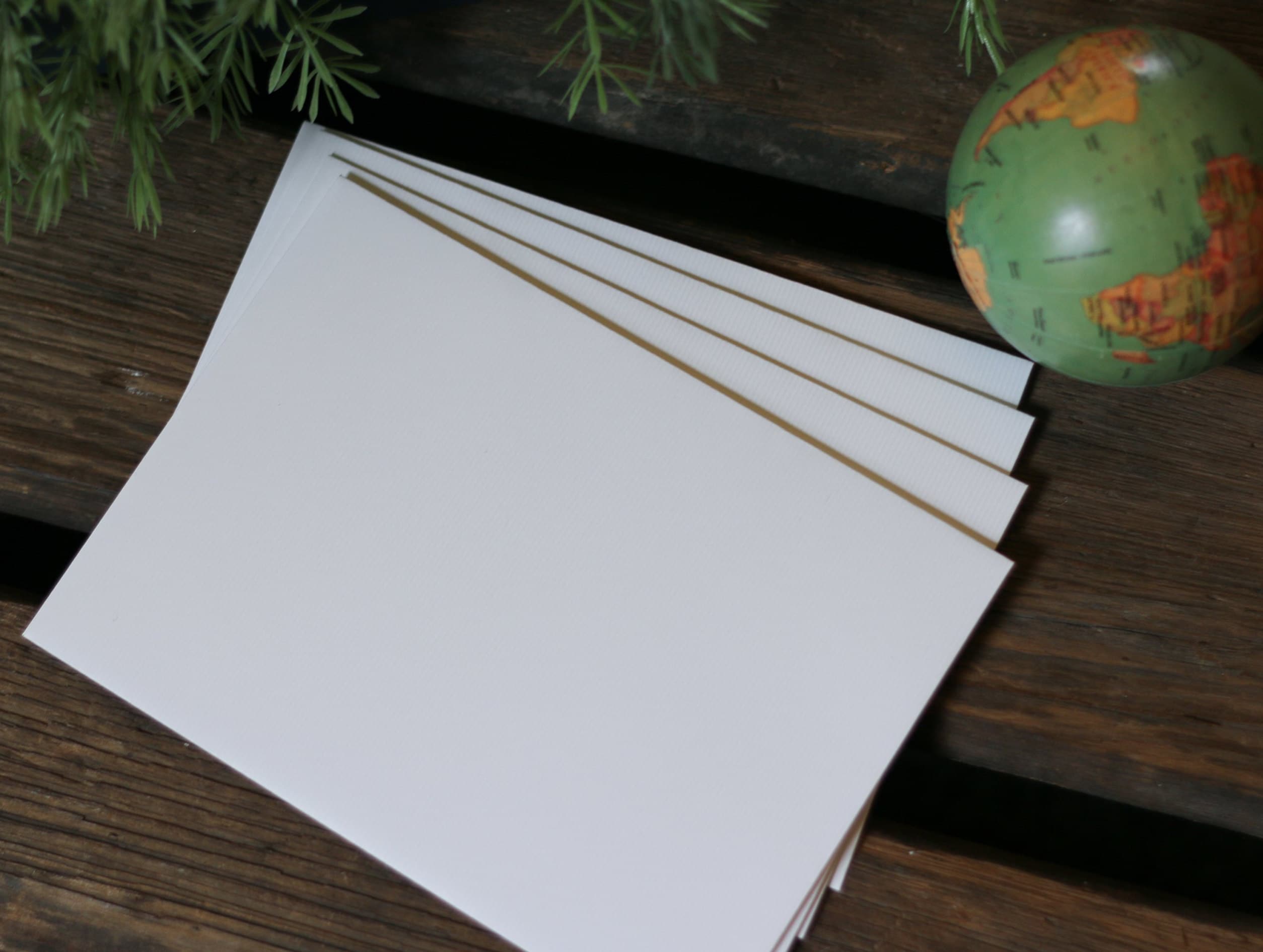 WHITE GROOVE ENVELOPES A7 Envelopes crisp White W Slight | Etsy