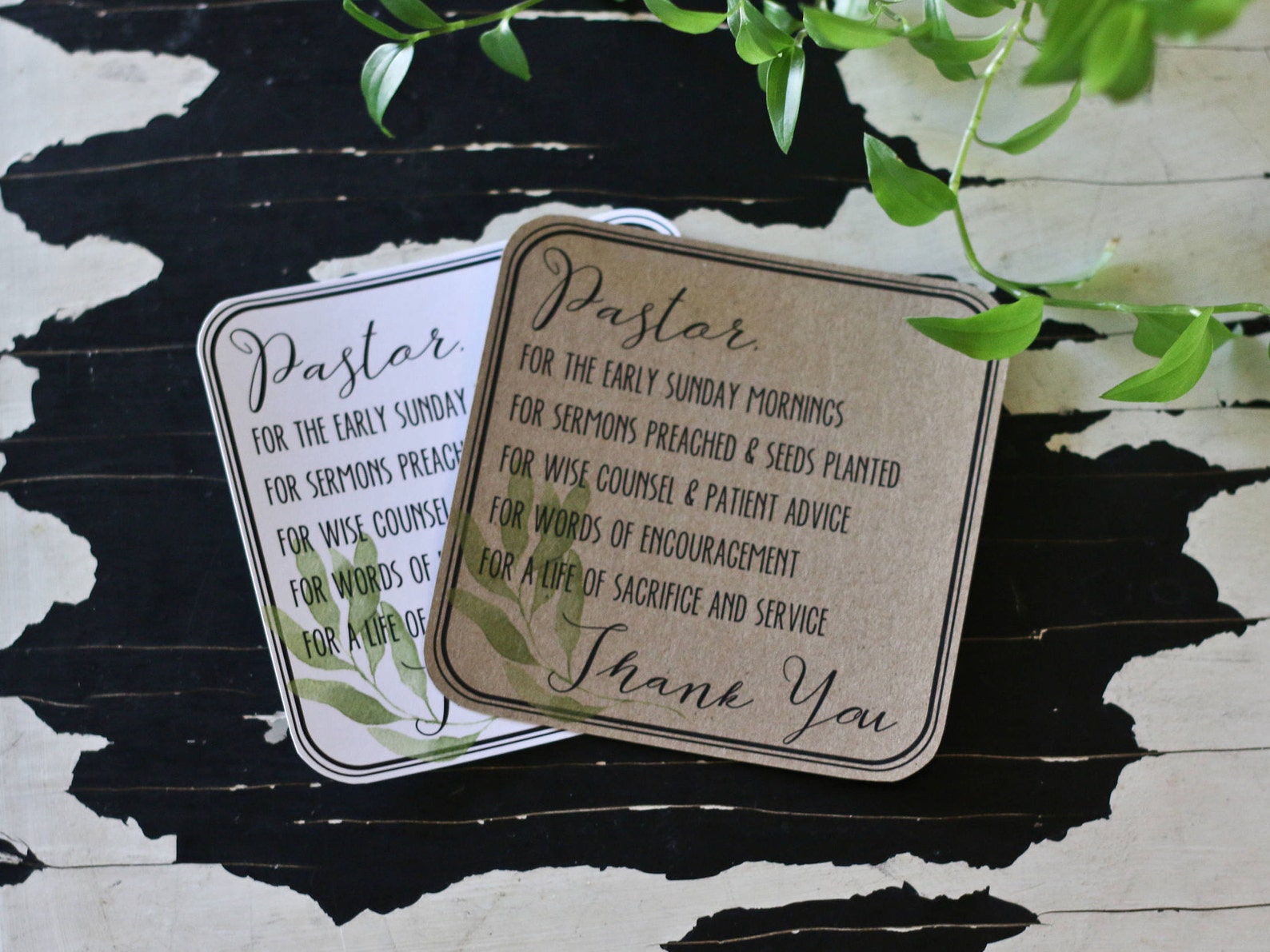 Pastor Appreciation Gift Tags Thank You Cards Printable - Etsy