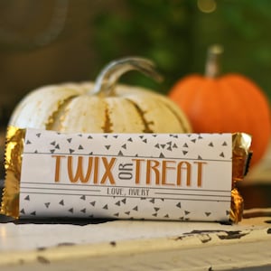 Fall Printable - TWIX or TREAT- Candy Bar Wrapper - Personalized - Etsy