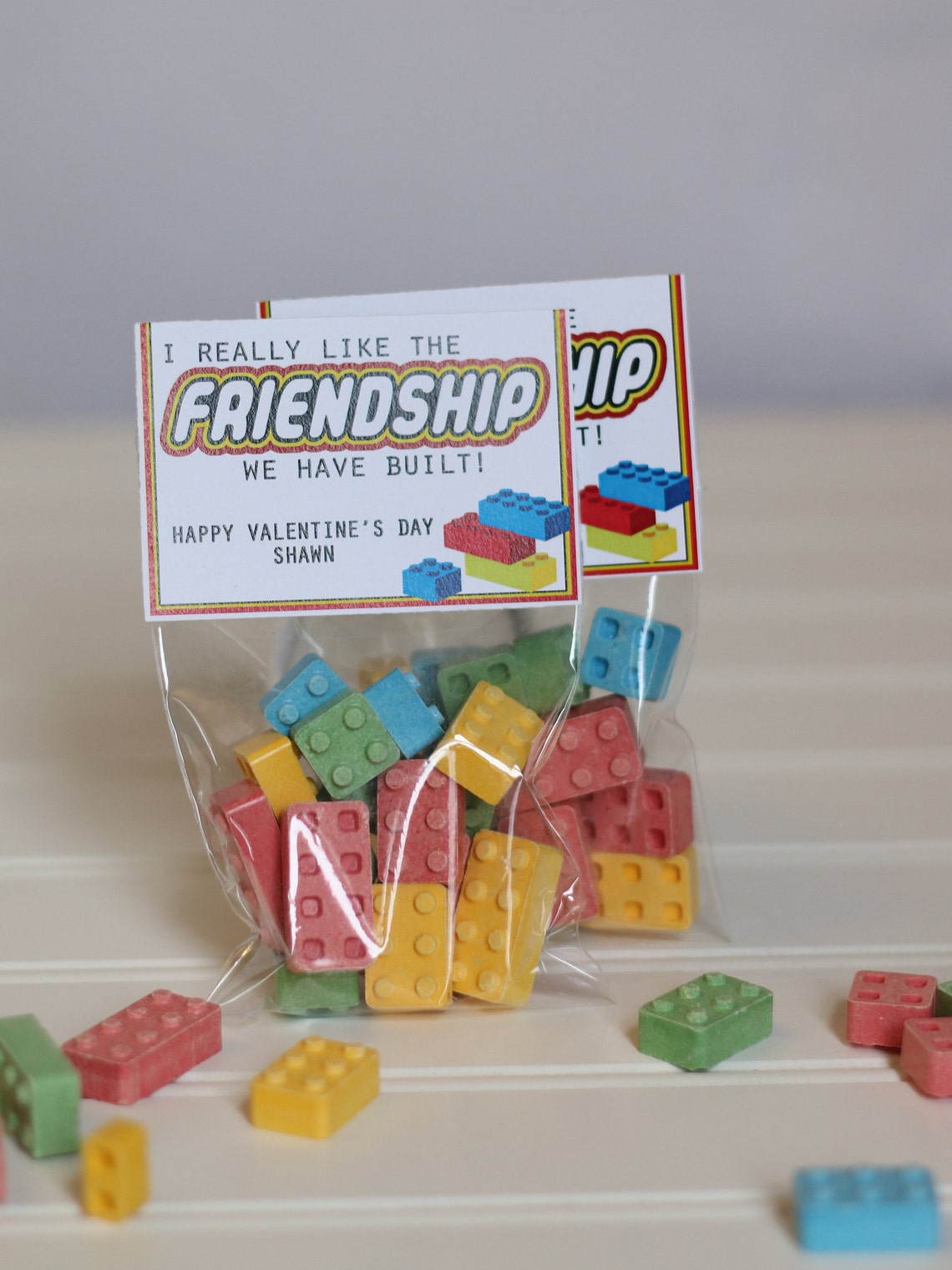 Valentine Printable Building Block Valentine I Really Like | Etsy