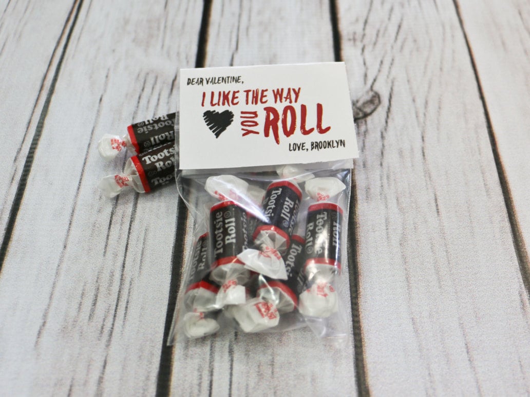 Valentine Printable - I LIKE the WAY You ROLL! - Personalized - Tootsie ...