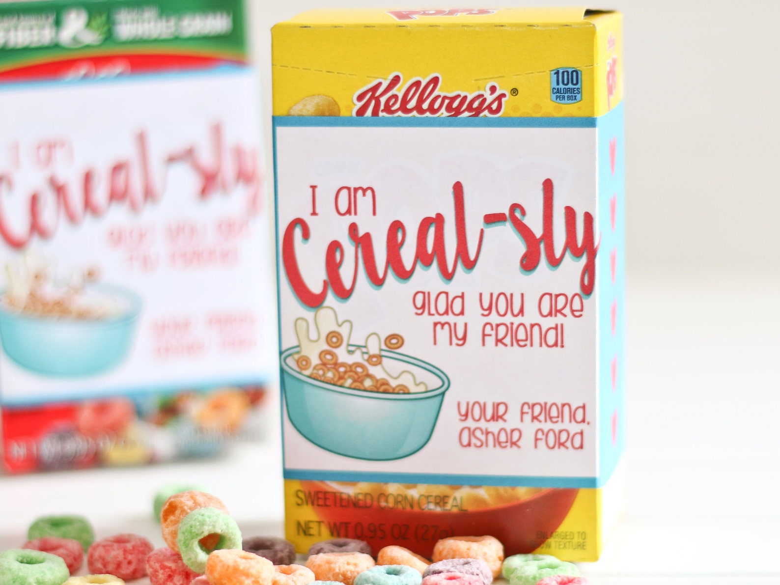 Valentine Printable I Am cereal-sly Glad You Are | Etsy