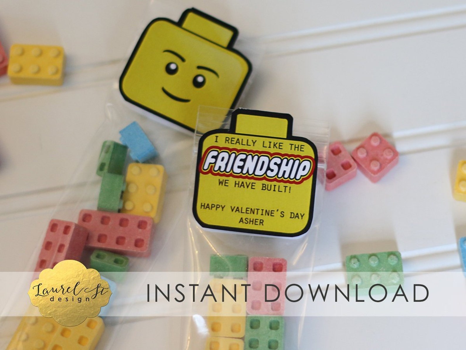 Valentine Printable Building Block Valentine I Really Like - Etsy