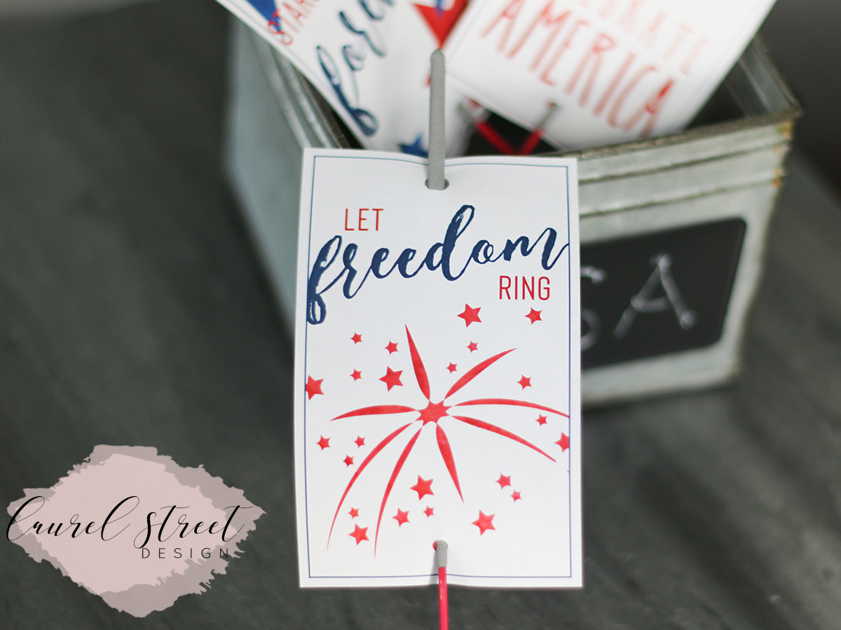 Patriotic Printable - Sparkler Tags - Instant Download - 4th of July ...