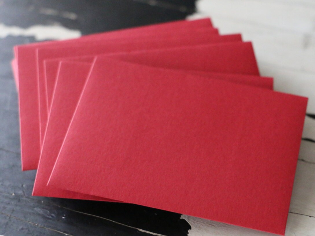 Red Mini Envelopes ~ Mini Envelope ~ Size 2 11/16" X 3 11/16" ~ Qty 25 ...