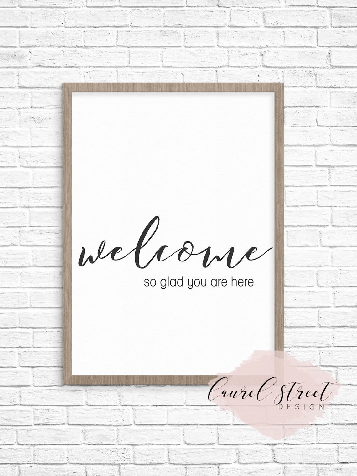 Welcome so Glad You Are Here Wall Art Printable - Etsy