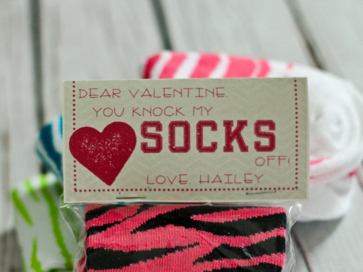 Valentine Printable - You Knock My Socks off - PERSONALIZED - Socks ...