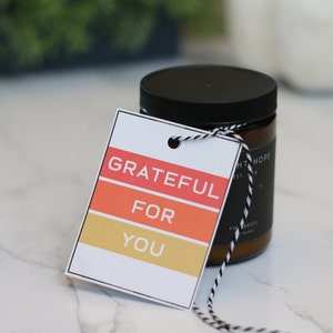 GRATEFUL for You - Gift Tag - Autumn Party Favor - Thanksgiving Gift ...