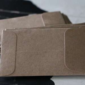 Kraft Mini Envelopes ~ Coin Envelopes ~ Recycled Kraft ~ Grocery Bag ...