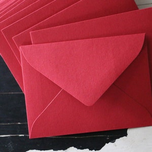 Red Mini Envelopes ~ Mini Envelope ~ Size 2 11/16" X 3 11/16" ~ Qty 25 ...