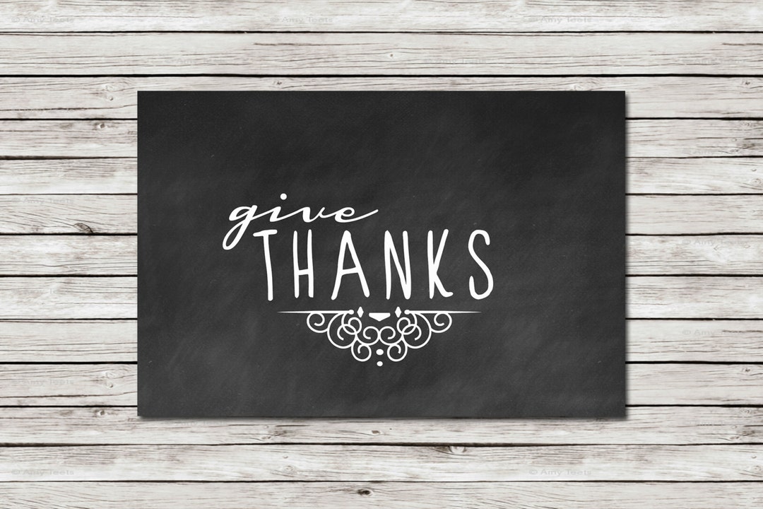 Give Thanks - Wall Art - Printable - Etsy