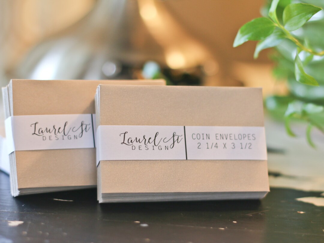 Taupe Metallic Mini Envelopes ~ Coin Envelopes ~ Mini Envelope ~ Size 2 ...