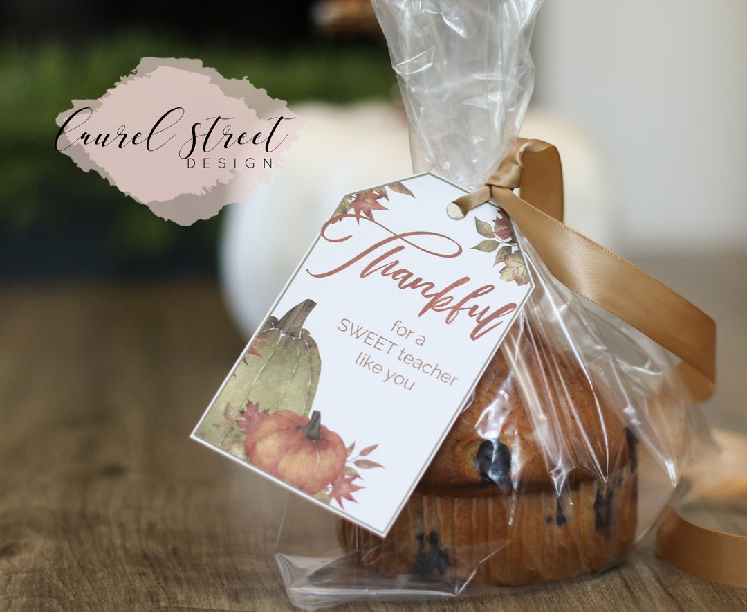 TEACHERS Gift Tag - Thankful for SWEET TEACHERS Like You - Fall Gift ...