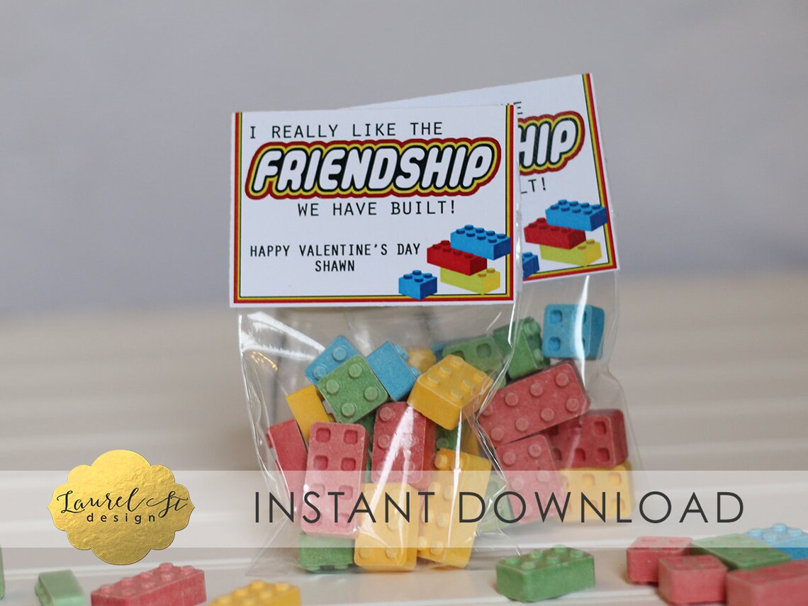 Valentine Printable - Building Block Valentine - I Really Like the ...