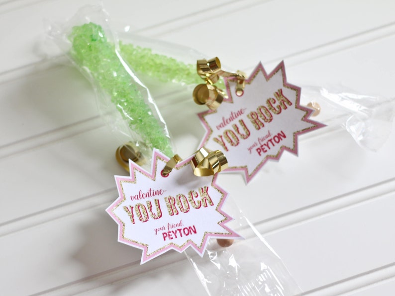 Valentine Printable YOU ROCK Personalized Pop Rocks | Etsy