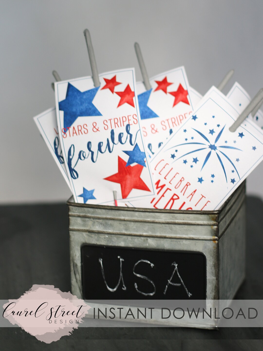Patriotic Printable - Sparkler Tags - Instant Download - 4th of July ...