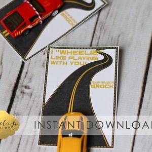 Valentine Printable - I WHEELIE Like Playing With You! - Matchbox Car ...