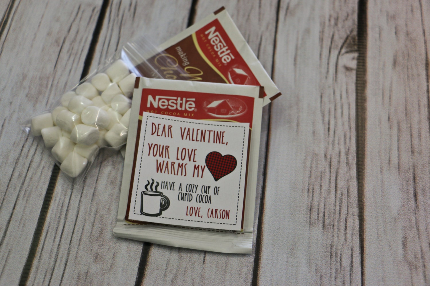 Valentine Printable -cupid Cocoa Valentine - Your Love Warms My Heart ...