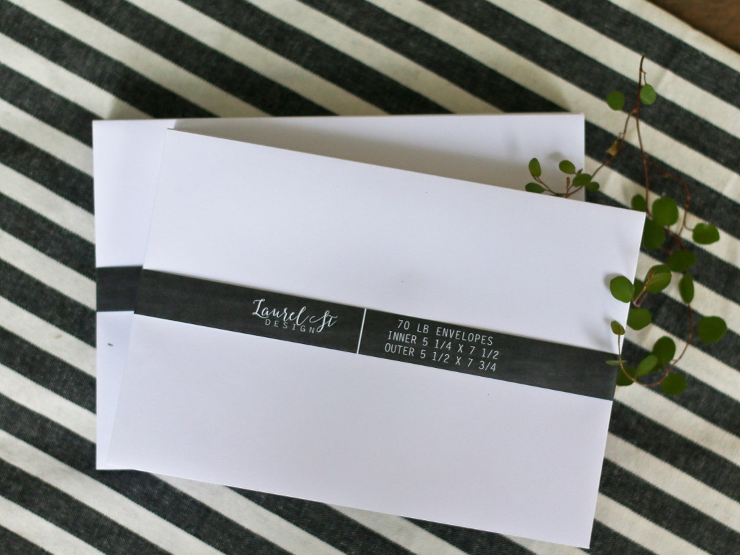 Double Envelopes Inner/outer Envelopes Size 5 1/4 X 7 1/4 A7 Envelopes ...