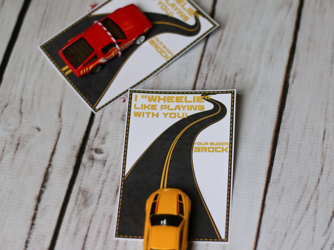 Valentine Printable - I WHEELIE Like Playing With You! - Personalized ...