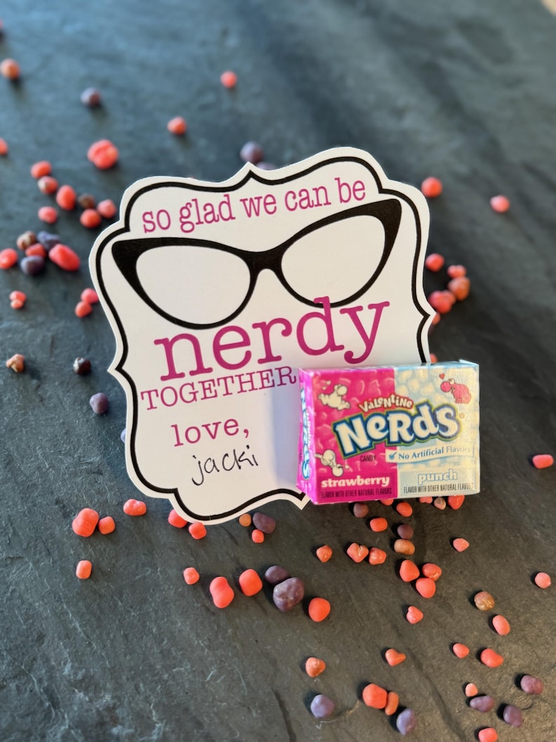 Nerdy Valentine Printable - Mini Nerds Treat Tag (PDF) - Etsy