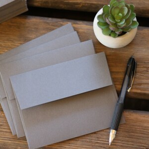 SMOKE A2 Envelopes (charcoal) ~ Invitation Envelope ~ A2 = 4 3/8" X 5 3 ...