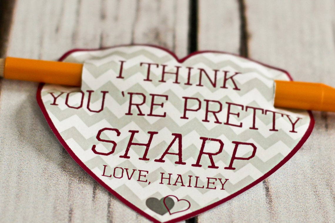 Valentine Printable I Think You're Pretty SHARP - Etsy