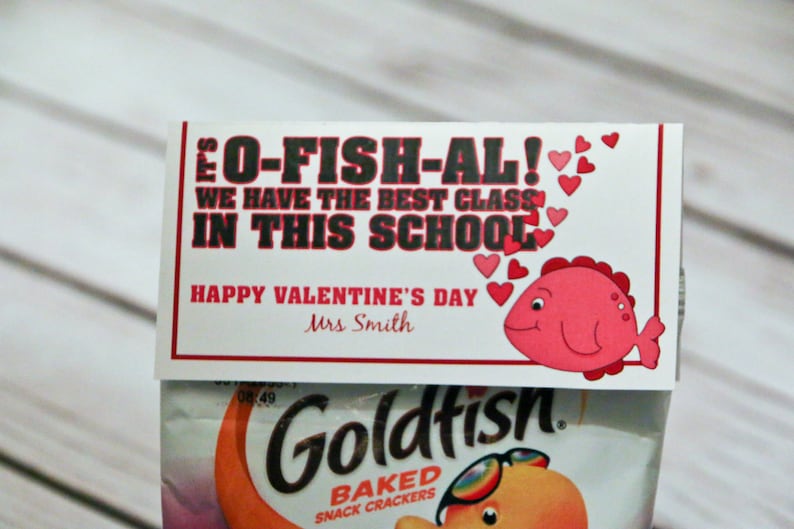 Valentine Printable It's O-FISH-AL We Have the Best | Etsy