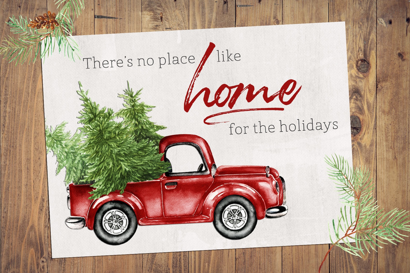 There's No Place Like Home for the Holidays Printable | Etsy