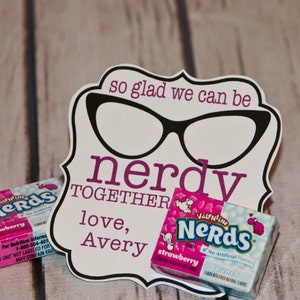 Valentine Printable - so Glad We Can Be NERDY Together! -INSTANT ...